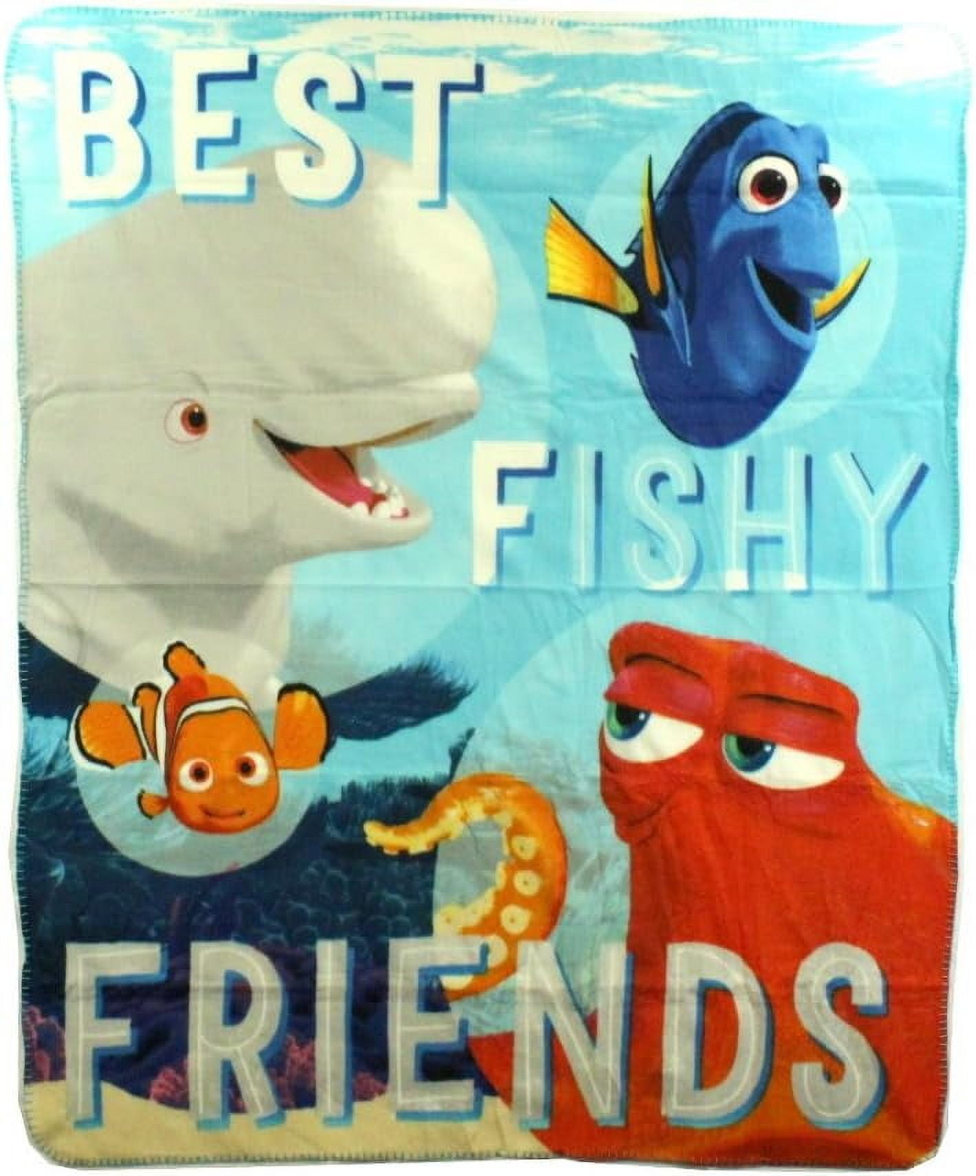 Finding Dory "Best Fishy Friends" Fleece Character Blanket 50 x 60 ...