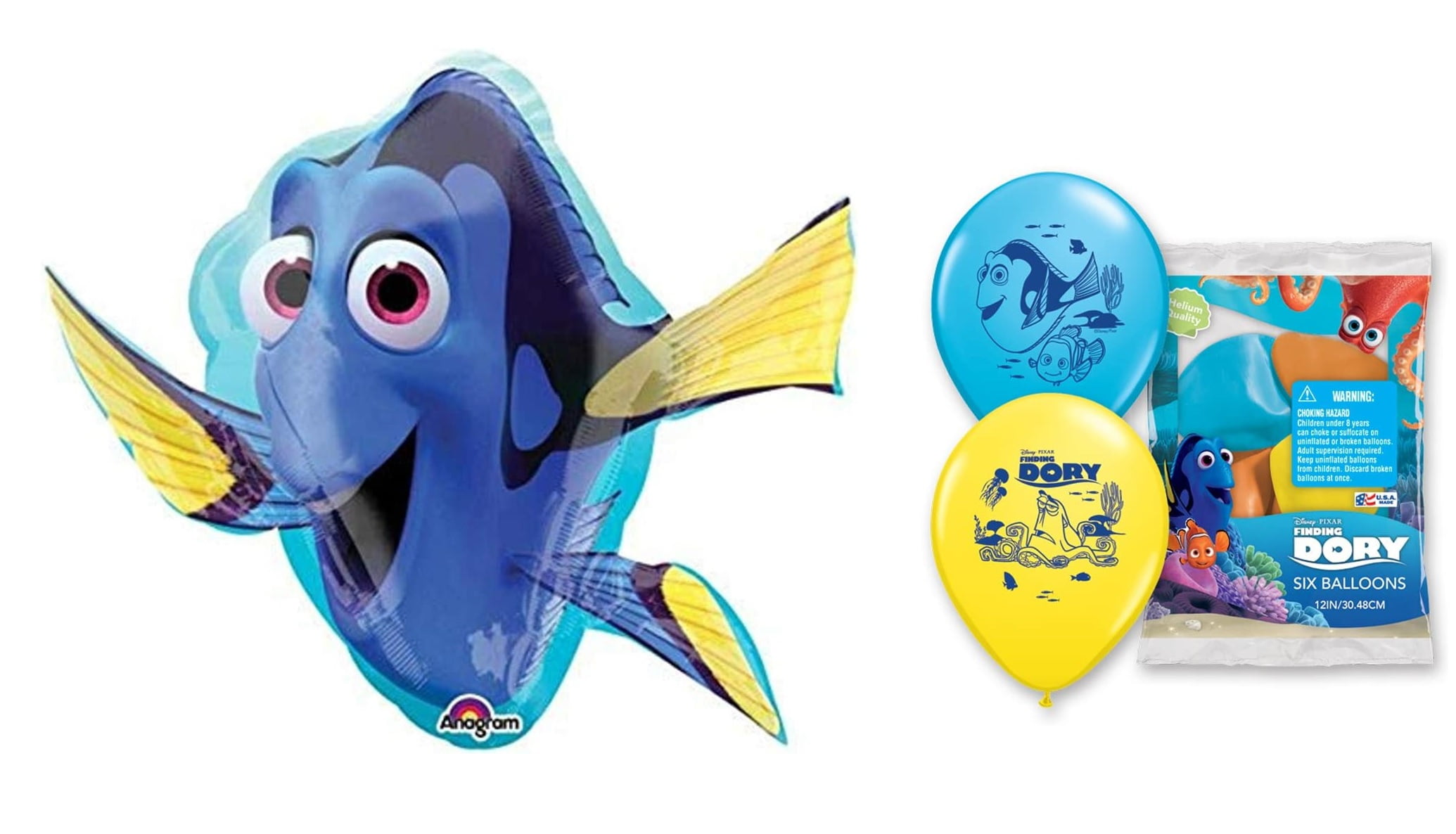 Finding Dory Birthday Party Supplies Bundle Pack includes 30 inch Giant ...
