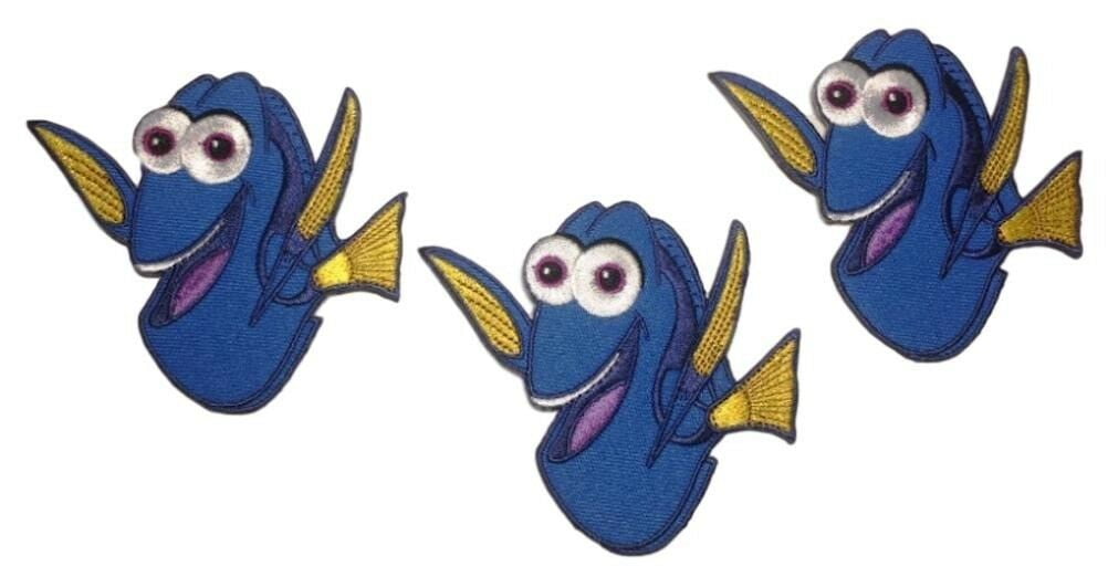 Finding Dory "Dory" Character 3 1/4 Inches Tall Iron On Patch Set of 3 ...