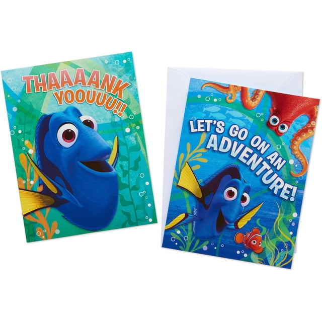 Finding Dory Party Invite and Thank You Combo Pack, 8ct - Walmart.com