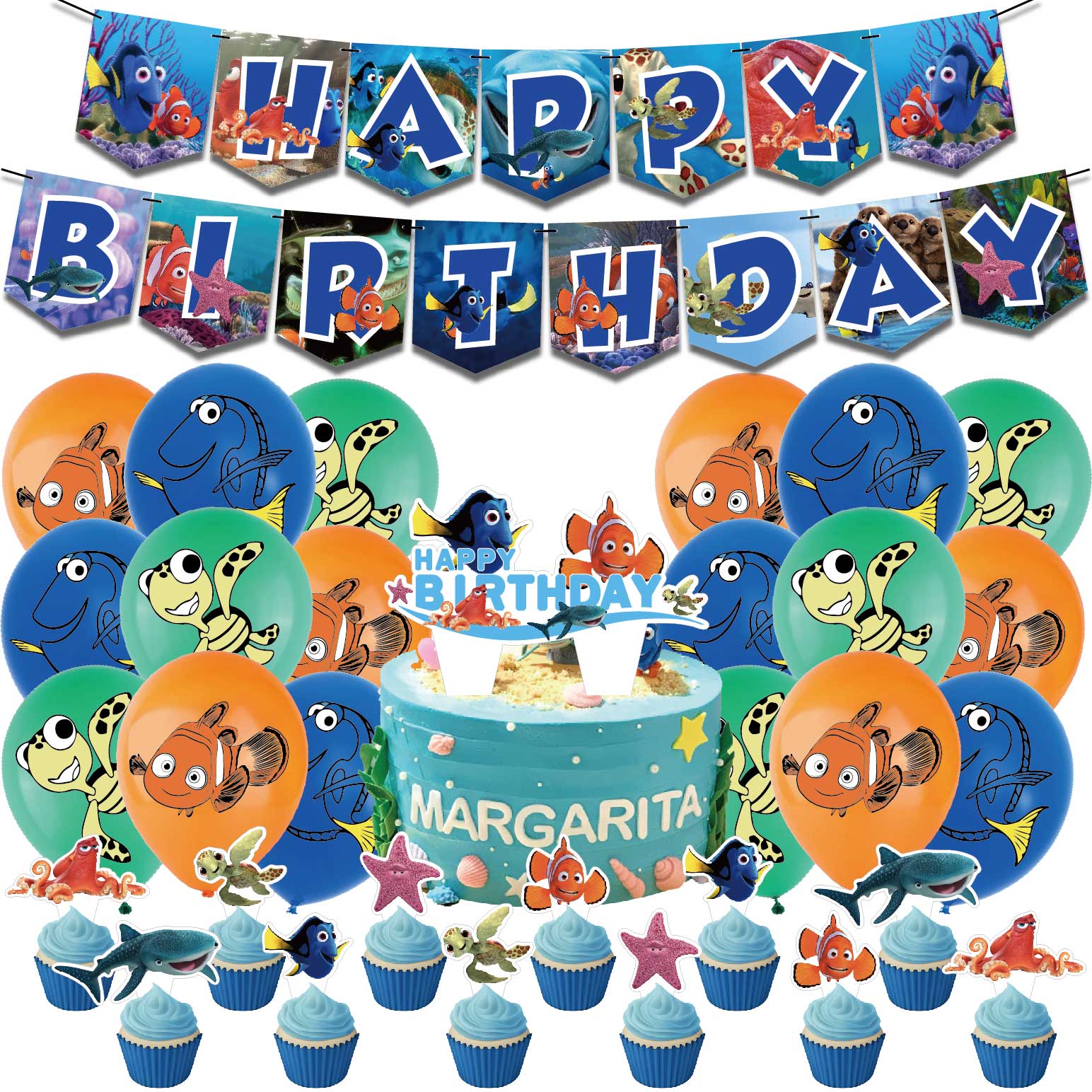 Finding Dory birthday party supplies Finding Dory party decorations ...