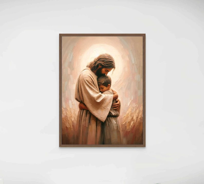 Finding Jesus Art - Jesus and Young Boy Good Shepherd Poster, 16x24 ...