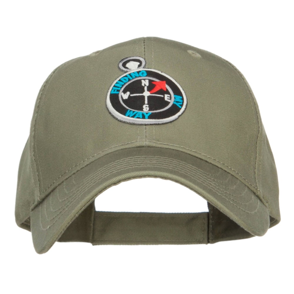 Finding My Way Compass Patched Cap - Olive OSFM - Walmart.com