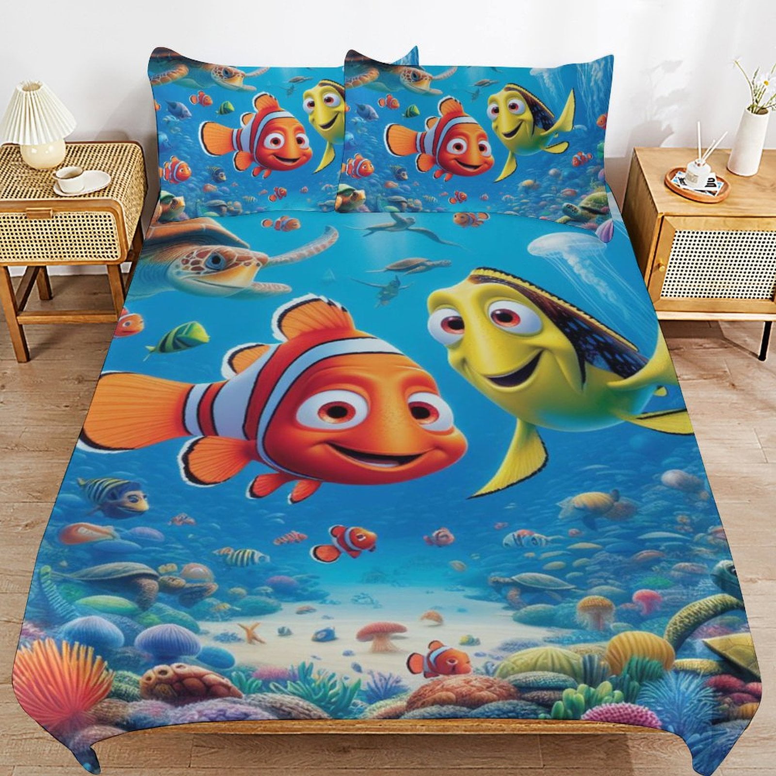 Finding Nemo 3-Piece Bedding Set Warm And Comfortable Soft Duvet Cover ...