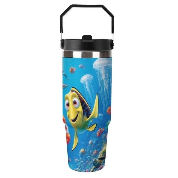 Finding Nemo 30 Oz Tumbler with Straw, Stainless Steel Double Wall ...