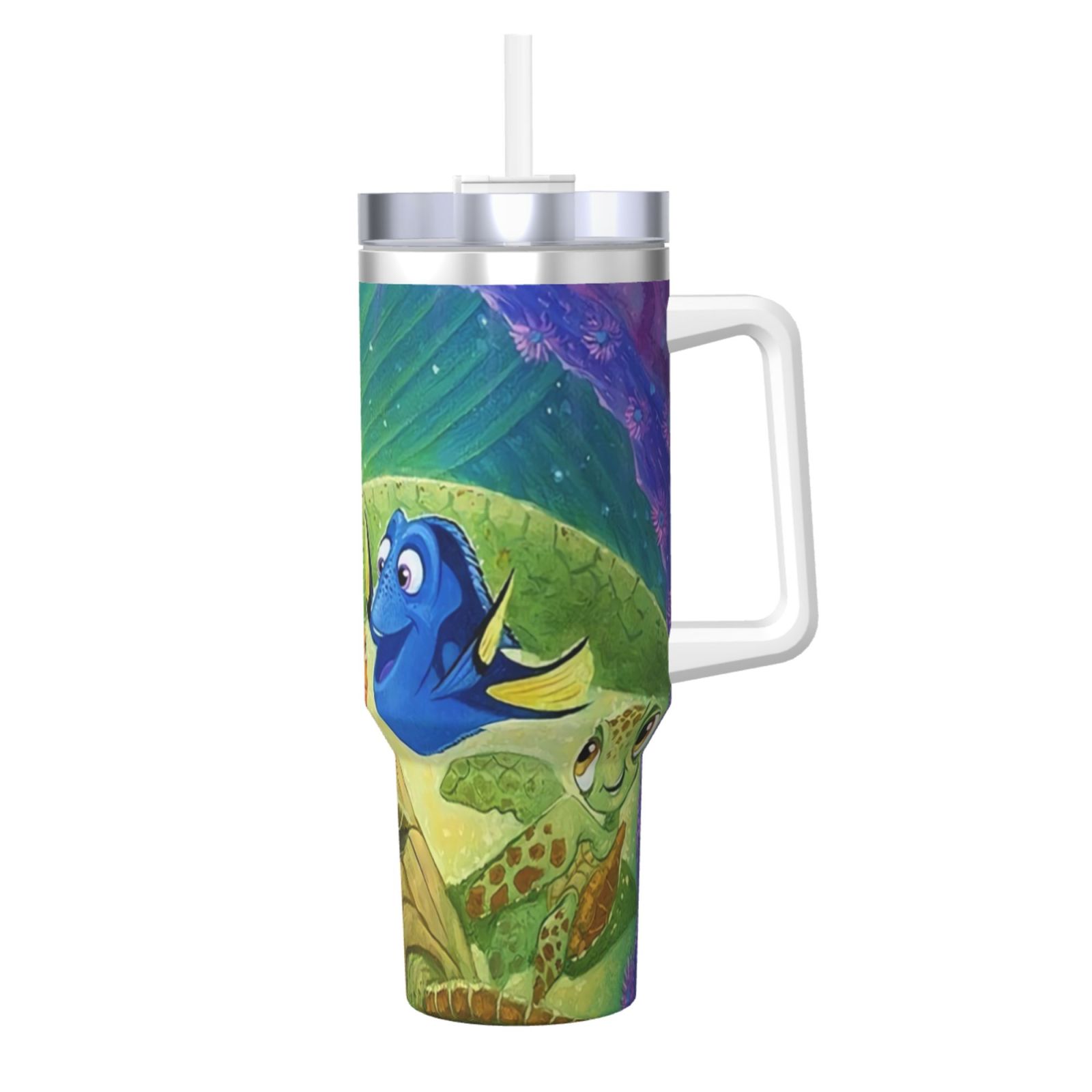 Finding Nemo 40oz Ice King,With Handle And Straw,Car Travel Cup,2-In-1 ...