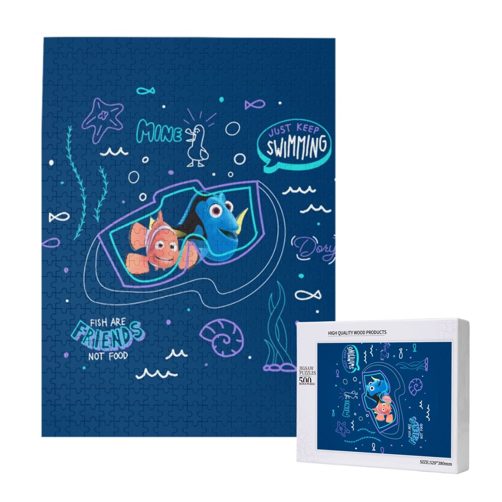 Finding Nemo Anime Puzzles Boys Girls Teens 300/500/1000 Piece Wooden ...