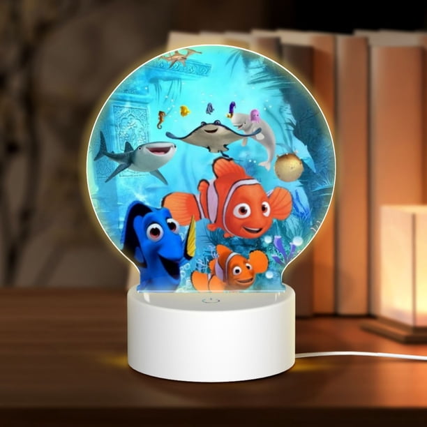 Finding Nemo Anime Round Acrylic Night Light Is Suitable For Rooms ...