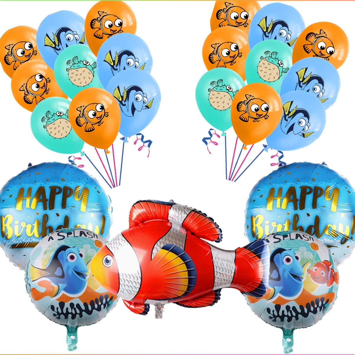 Finding Nemo Balloons Party Supplies Decor Set Decorations Kit Fans ...