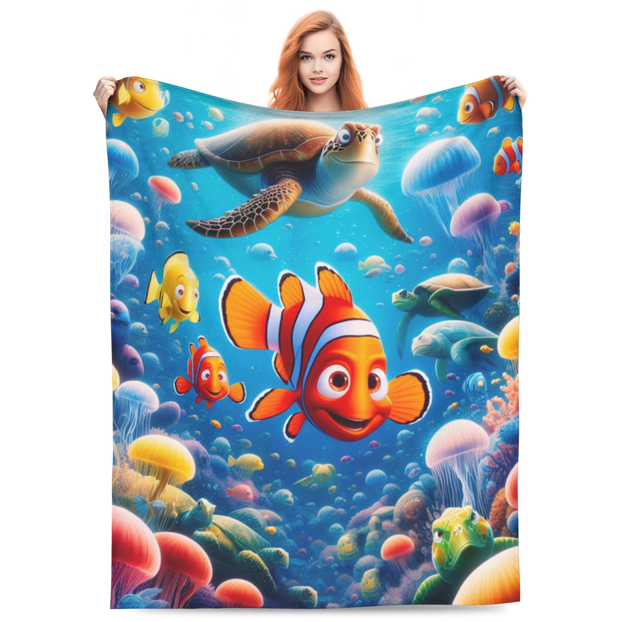 Finding Ne-m Bed Blanket 3D Printed Throw Blanket Lightweight Super ...