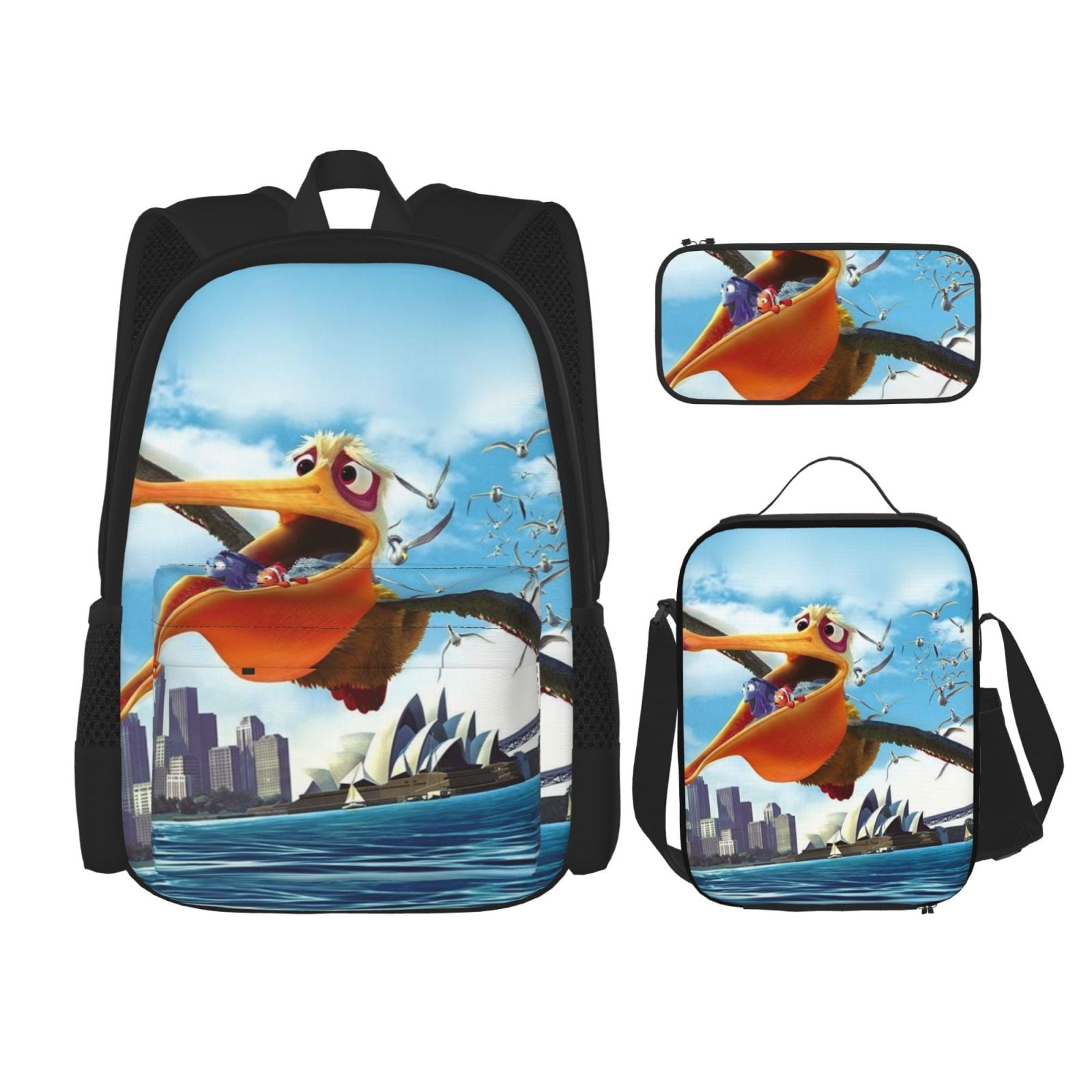Finding Nemo Bookbag Backpack With Lunch Box and Pencil Case 3 Piece ...