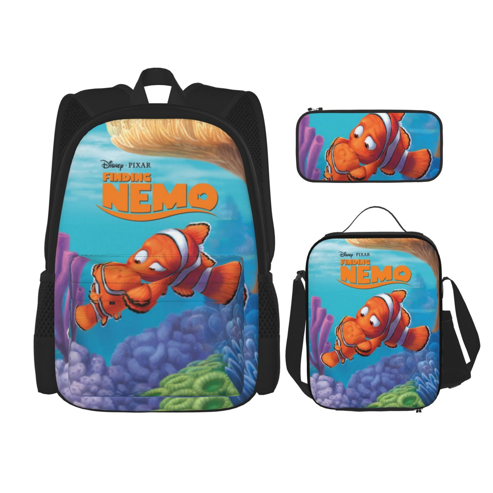Finding Nemo Bookbag Backpack With Lunch Box and Pencil Case 3 Piece ...