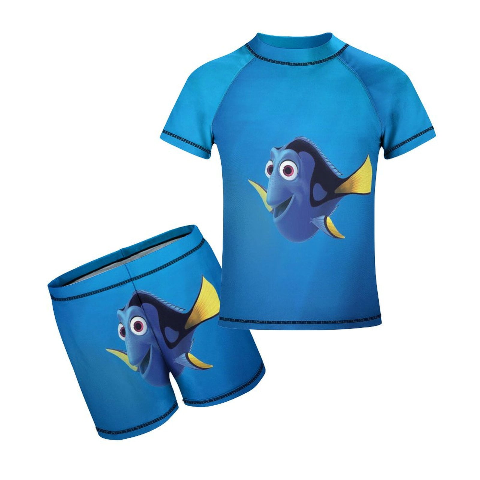 Finding Nemo Boys 2-Piece Swimsuit Set, Short Sleeve Rash Guard & Swim ...