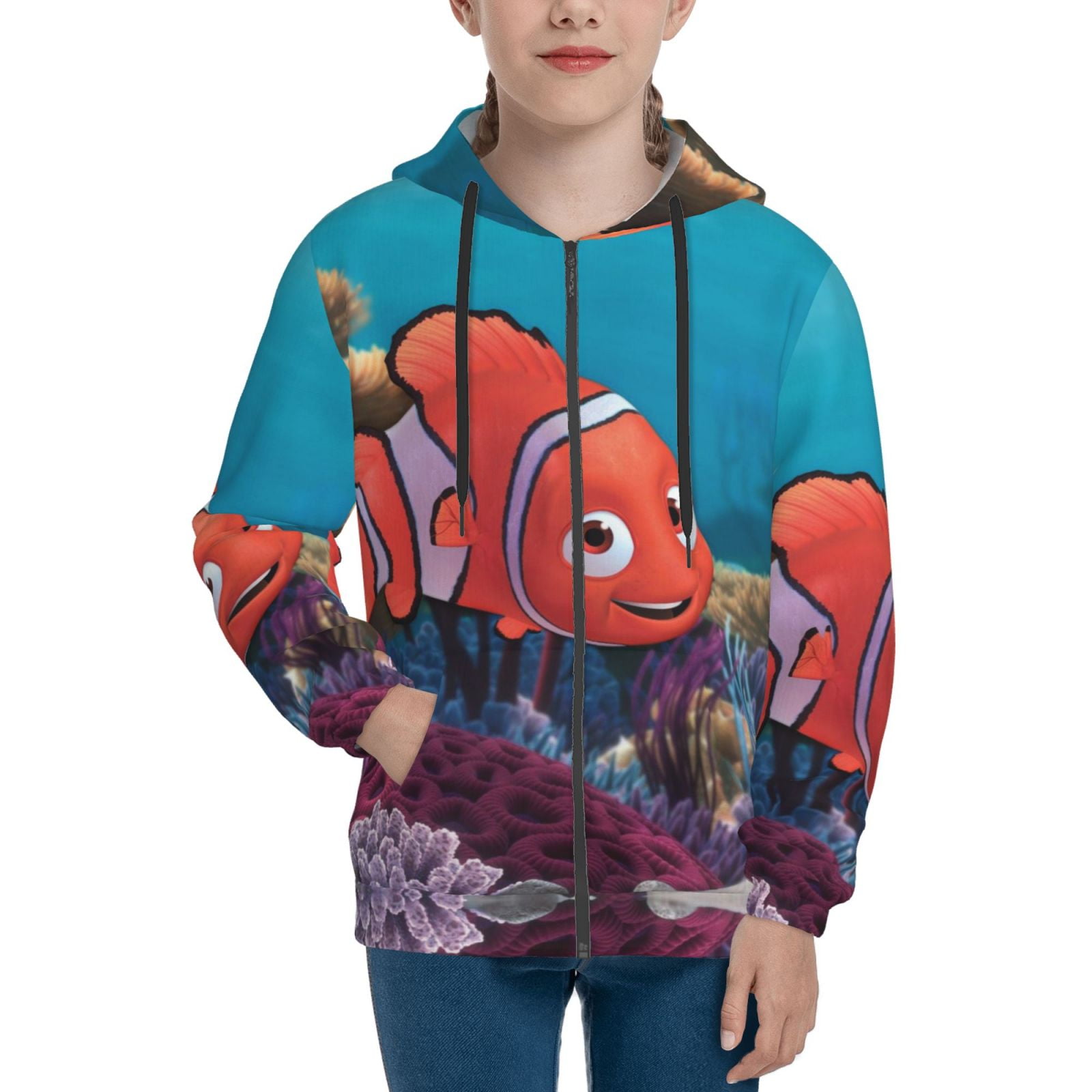 Finding Nemo Boys Girls Zip Up Hoodies Sweatshirts 3D Printed Pullover ...