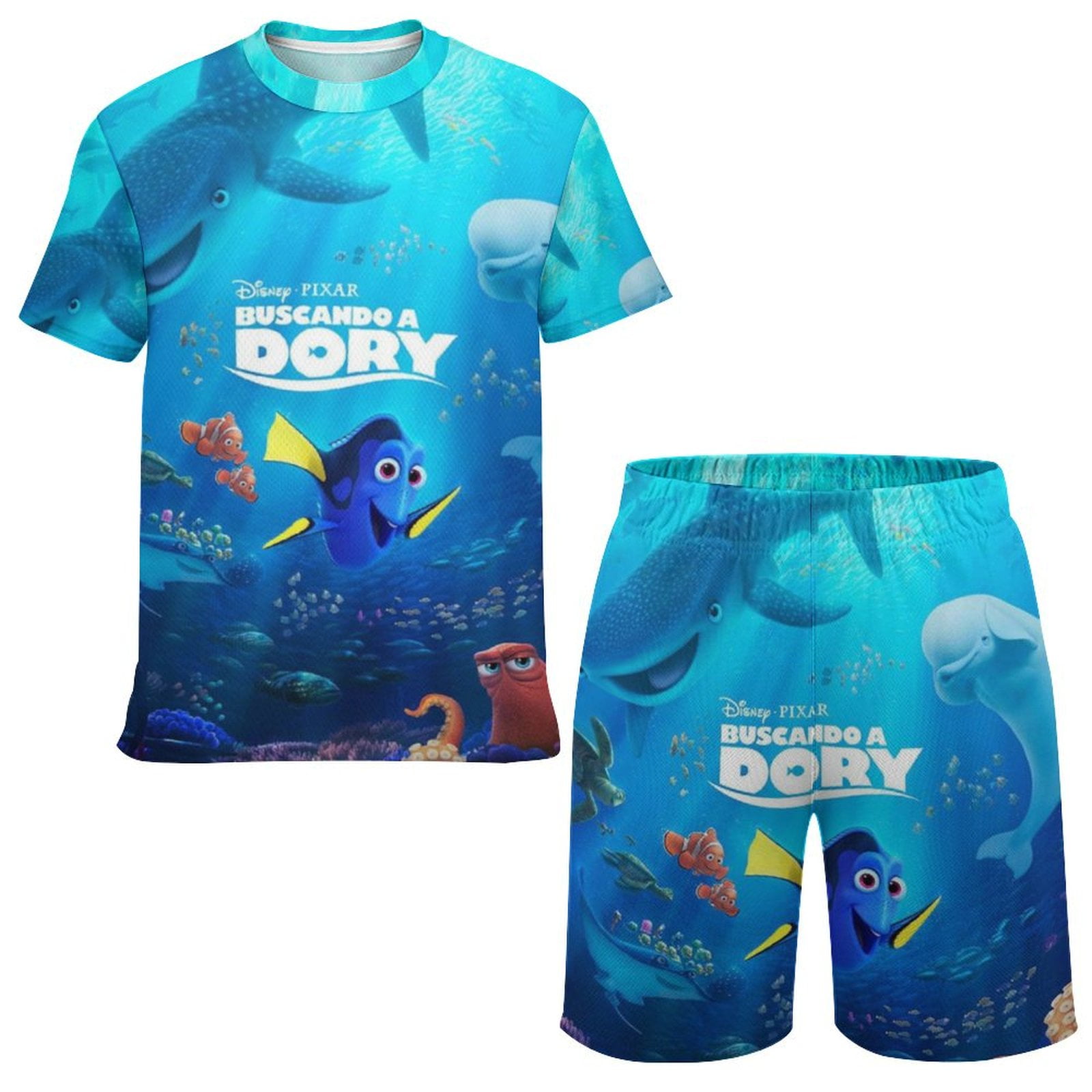 Finding Nemo Boys Short Sleeve T-Shirt And Mesh Shorts Outfit Set for ...
