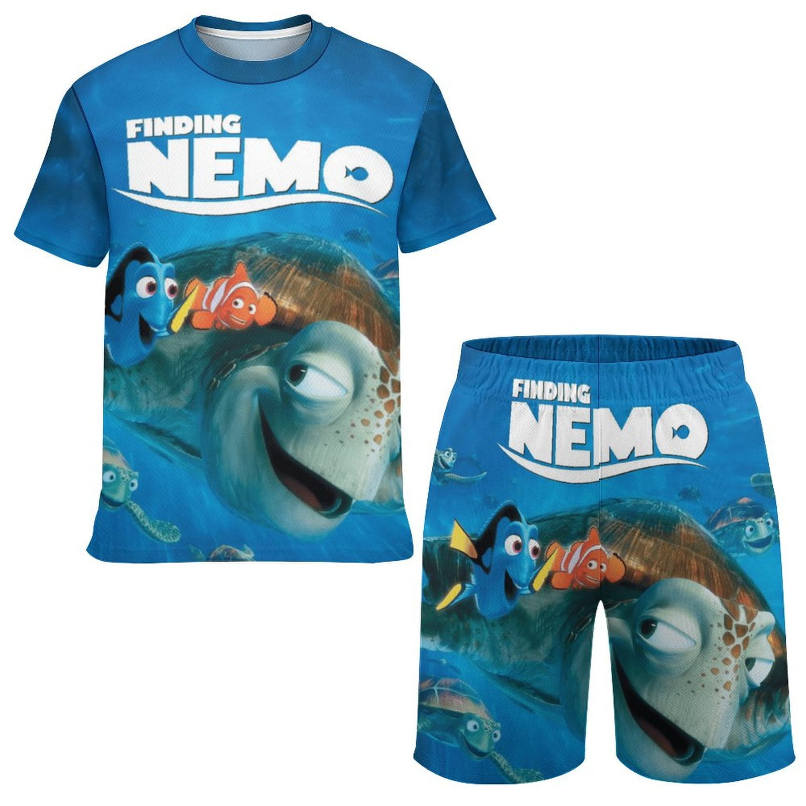 Finding Nemo Boys Short Sleeve T-Shirt And Mesh Shorts Outfit Set for ...