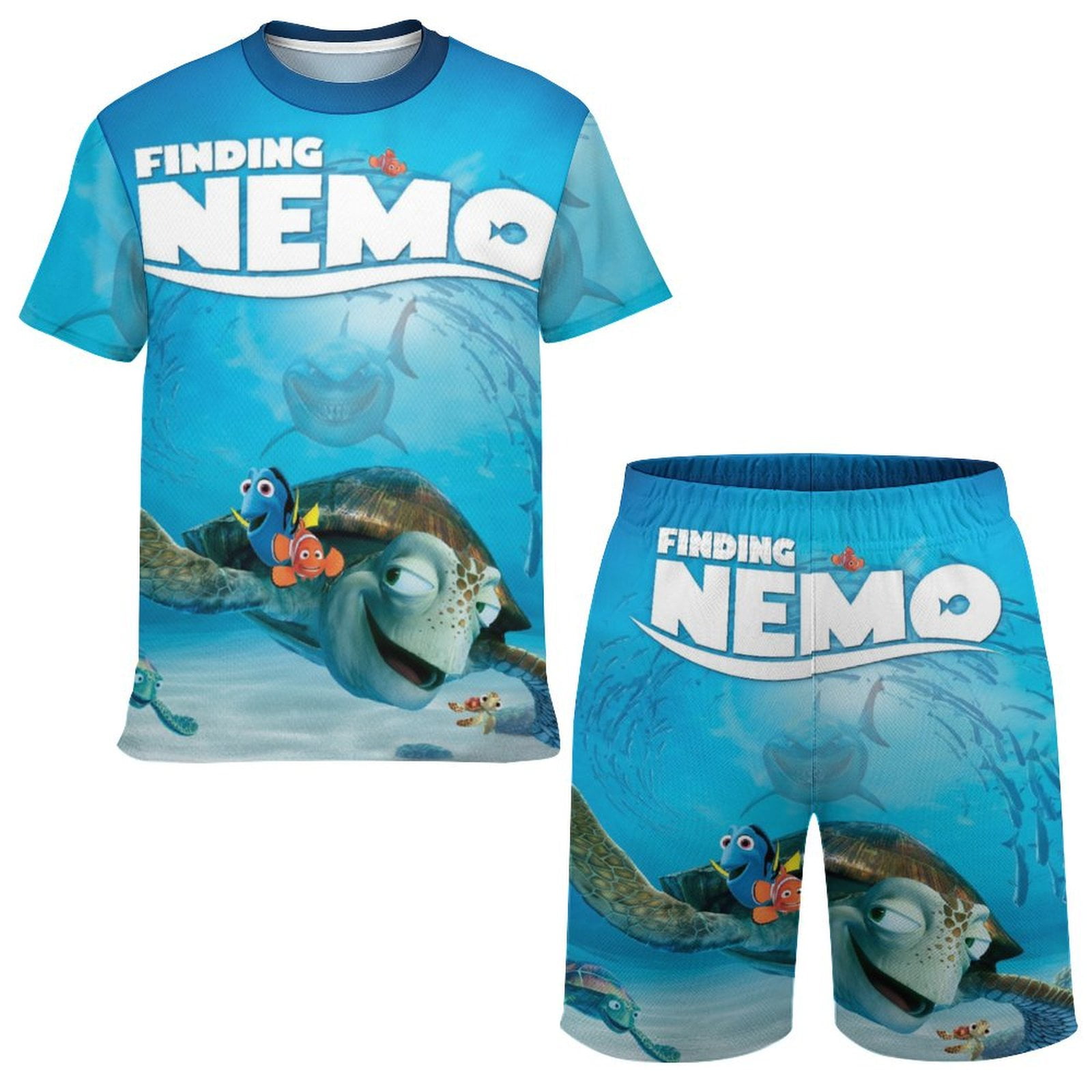 Finding Nemo Boys Short Sleeve T-Shirt And Mesh Shorts Outfit Set for Kids - Walmart.com