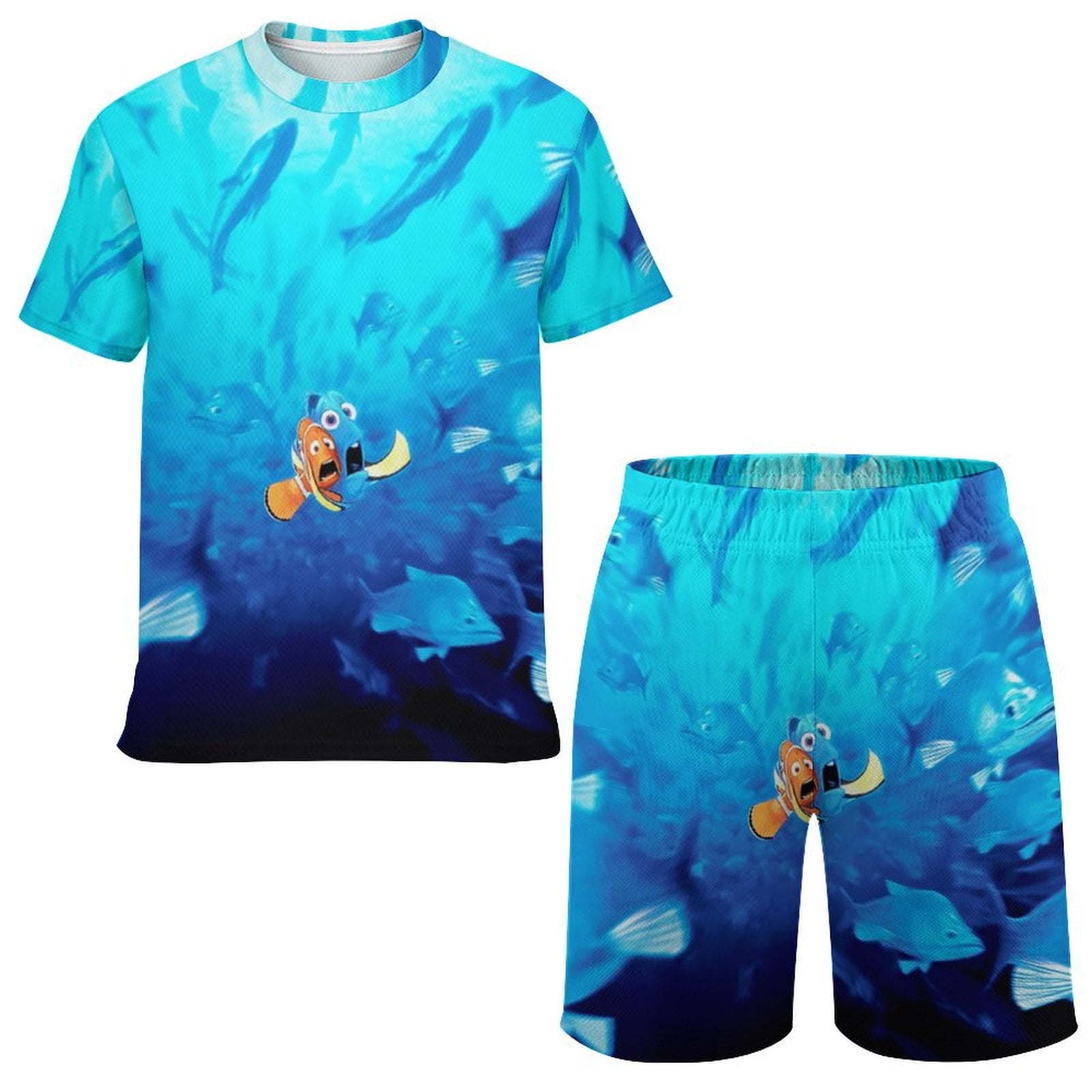Finding Nemo Boys Short Sleeve T-Shirt And Mesh Shorts Outfit Set for ...