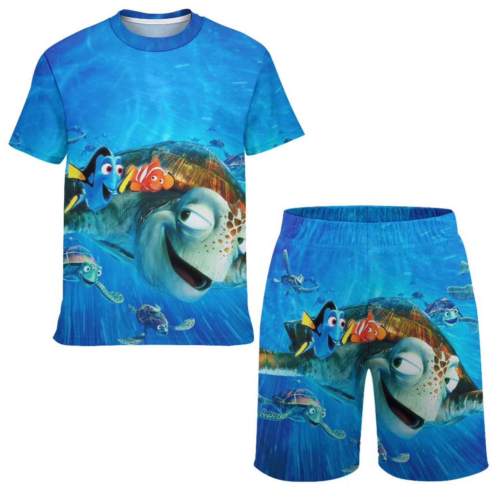 Finding Nemo Boys Short Sleeve T-Shirt And Mesh Shorts Outfit Set for ...