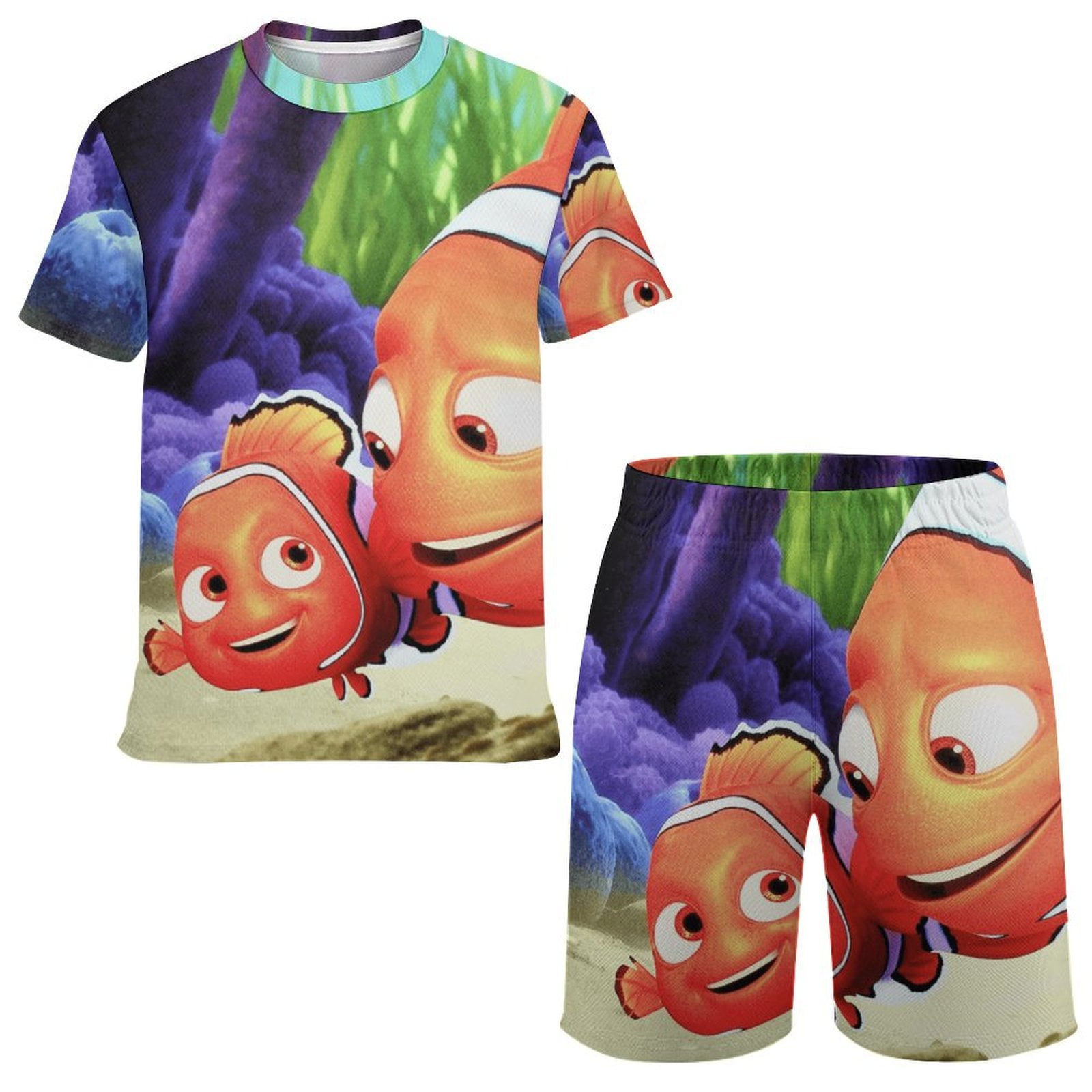 Finding Nemo Boys Short Sleeve T-Shirt And Mesh Shorts Outfit Set for ...