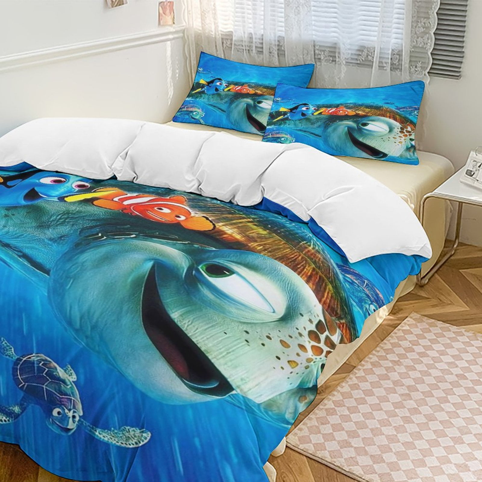 Finding Nemo Cartoon Home Bed 3-piece Set, Polyester Wash Student ...