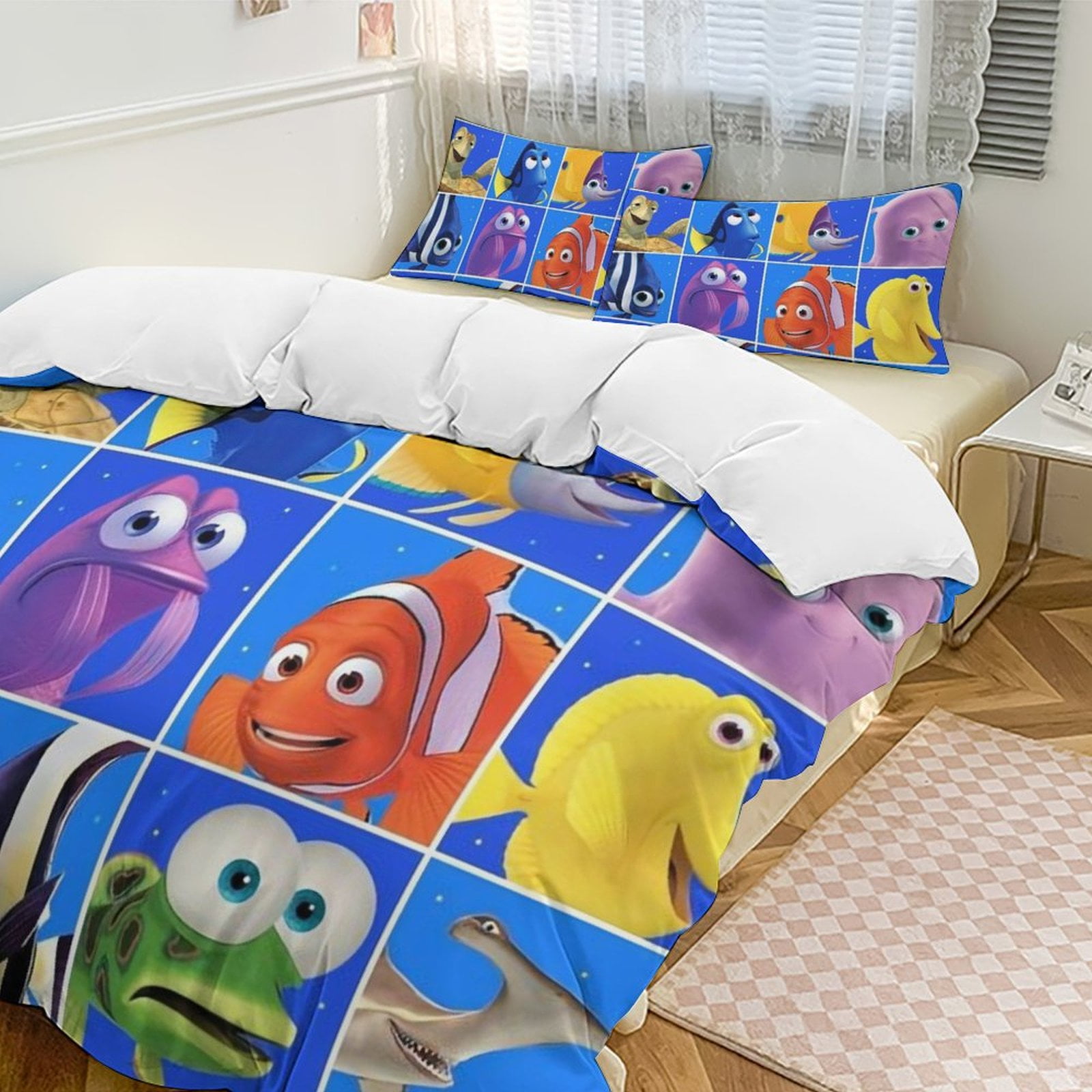 Finding Nemo Cartoon Home Bed 3-piece Set, Polyester Wash Student ...