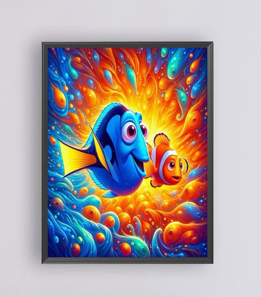 Finding Nemo Cartoon Theme DIY Diamond Painting Kits for Adult，5D Full ...