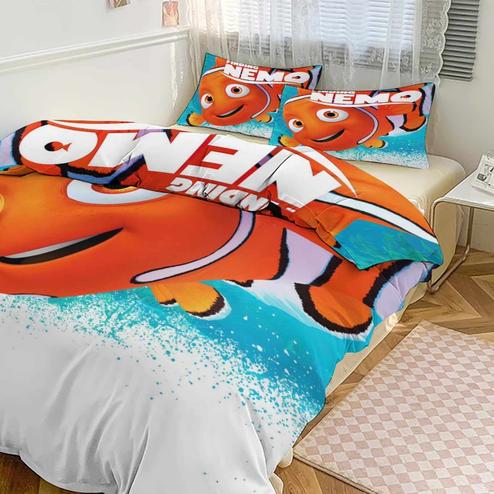 Finding Nemo Clownfish Cartoon 3 Piece Bed Set Warm And Comfortable ...