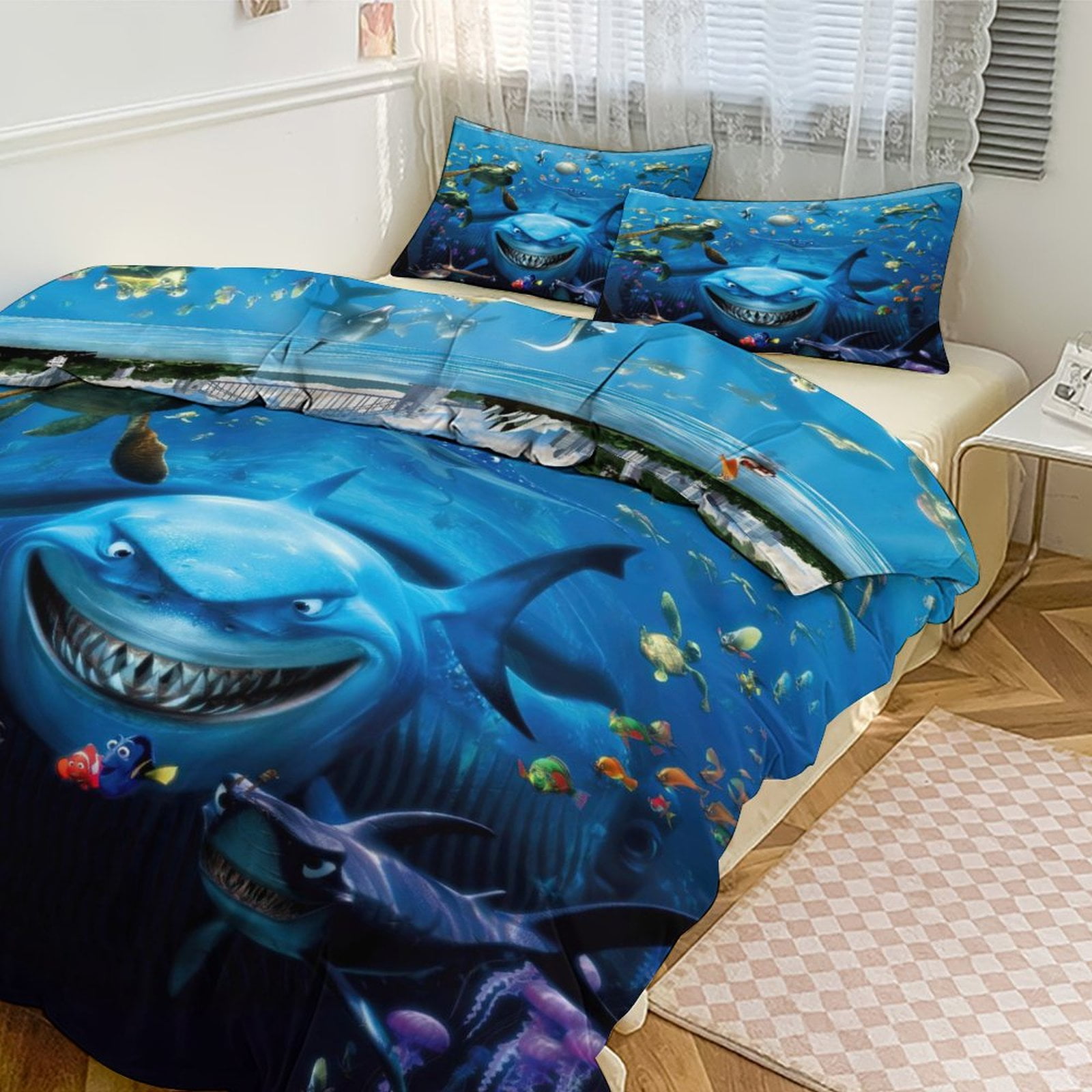 Finding Nemo Clownfish Cartoon 3 Piece Bed Set Warm And Comfortable ...