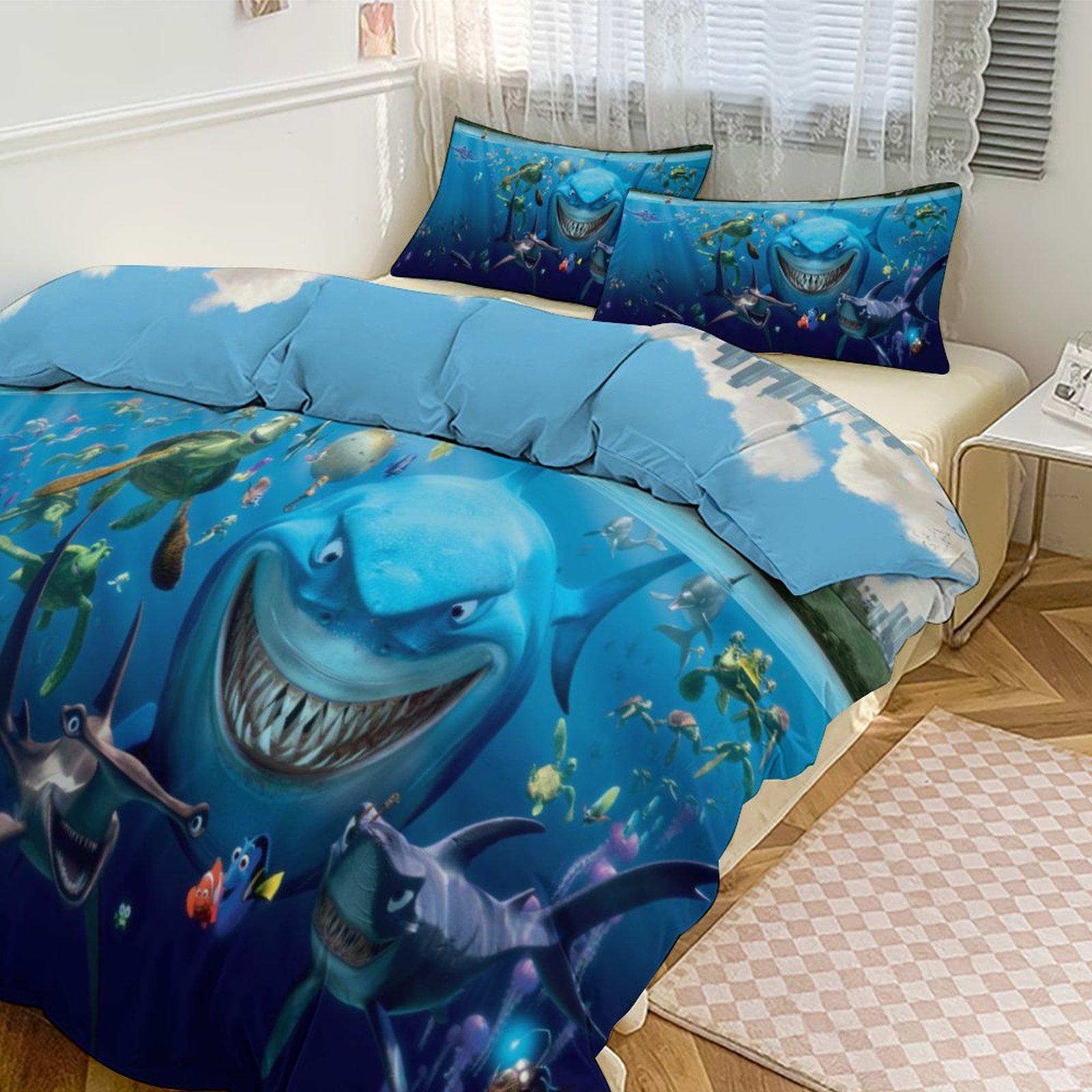 Finding Nemo Clownfish Cartoon 3 Piece Bed Set Warm And Comfortable ...