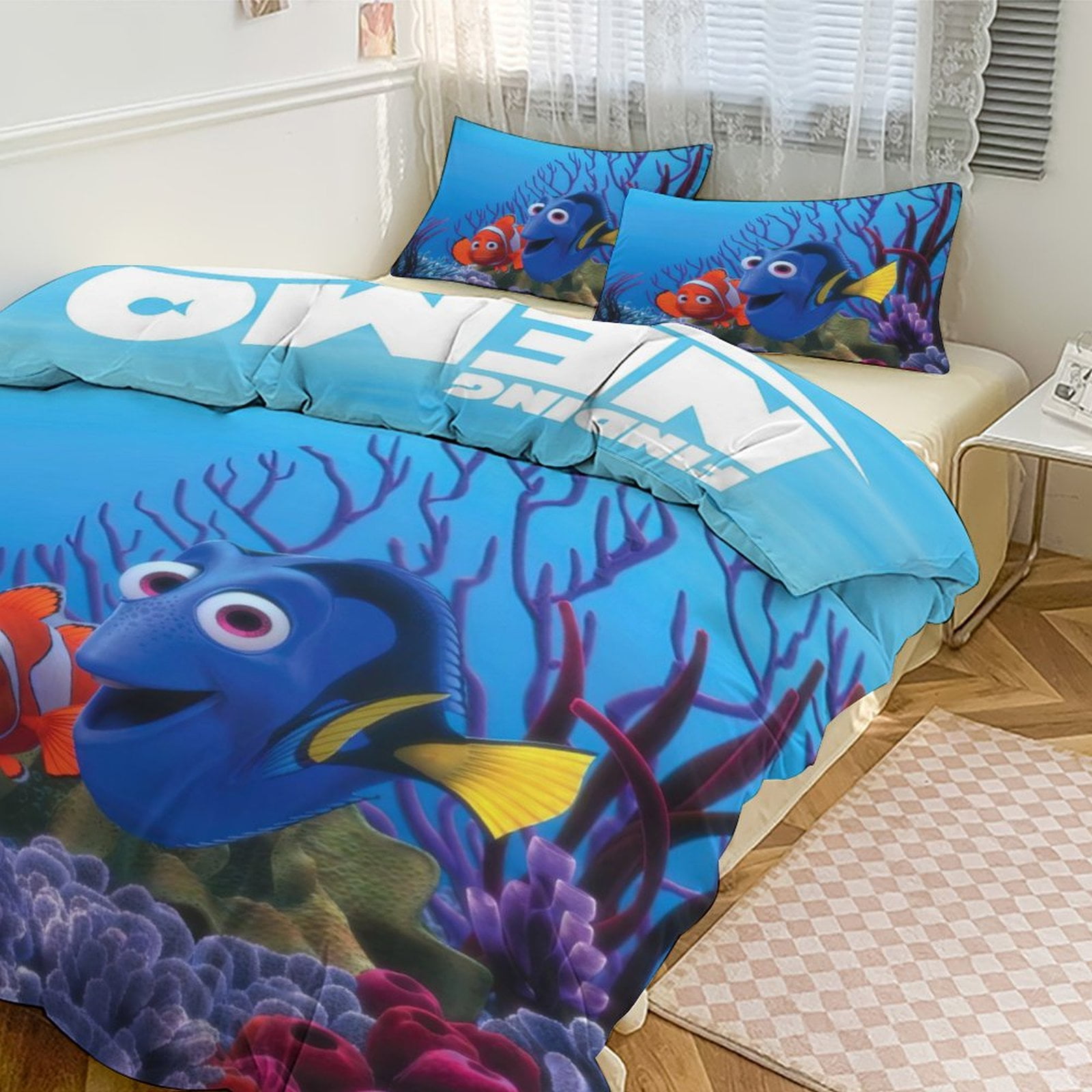 Finding Nemo Clownfish Cartoon 3 Piece Bed Set Warm And Comfortable ...