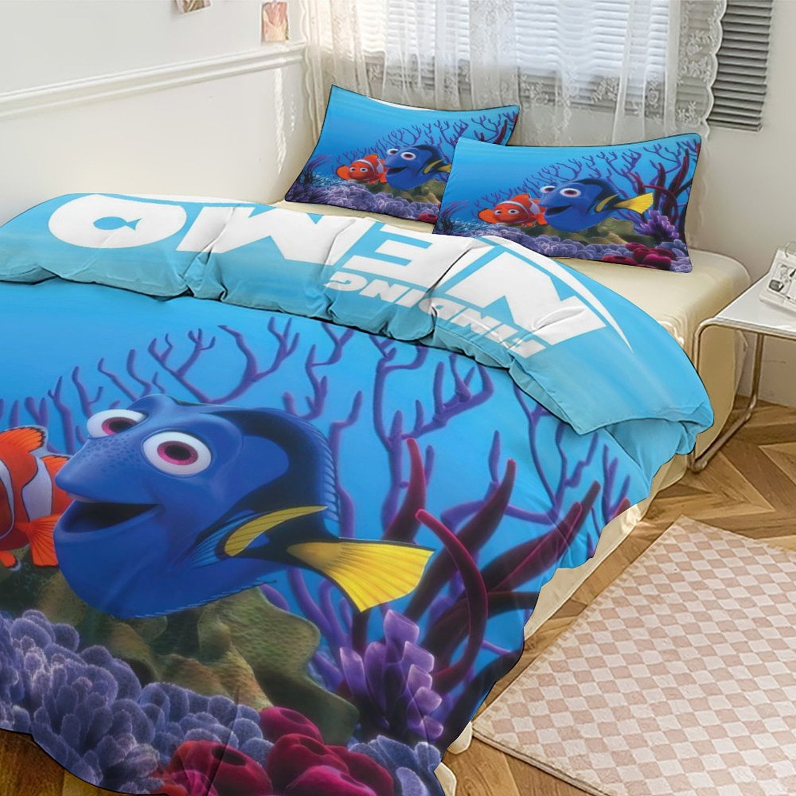 Finding Nemo Clownfish Cartoon 3 Piece Set with 1 Quilt Cover + 2 ...
