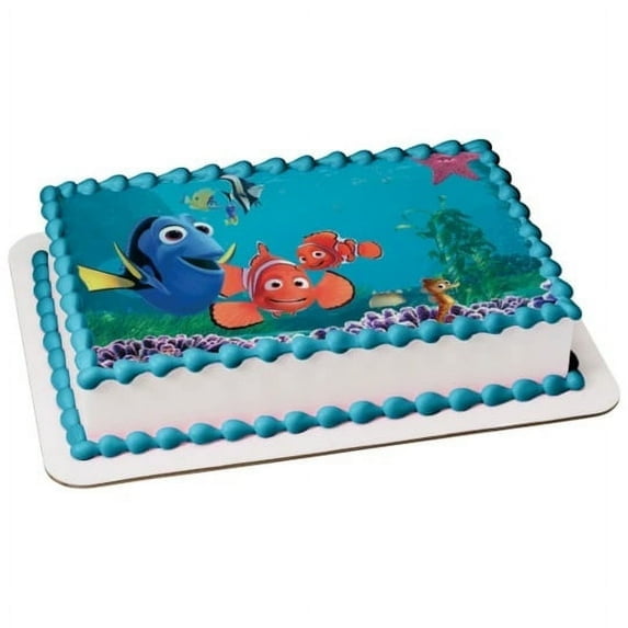 Finding Nemo Happy Birthday Edible Image Cake Topper For Half Sheet ...