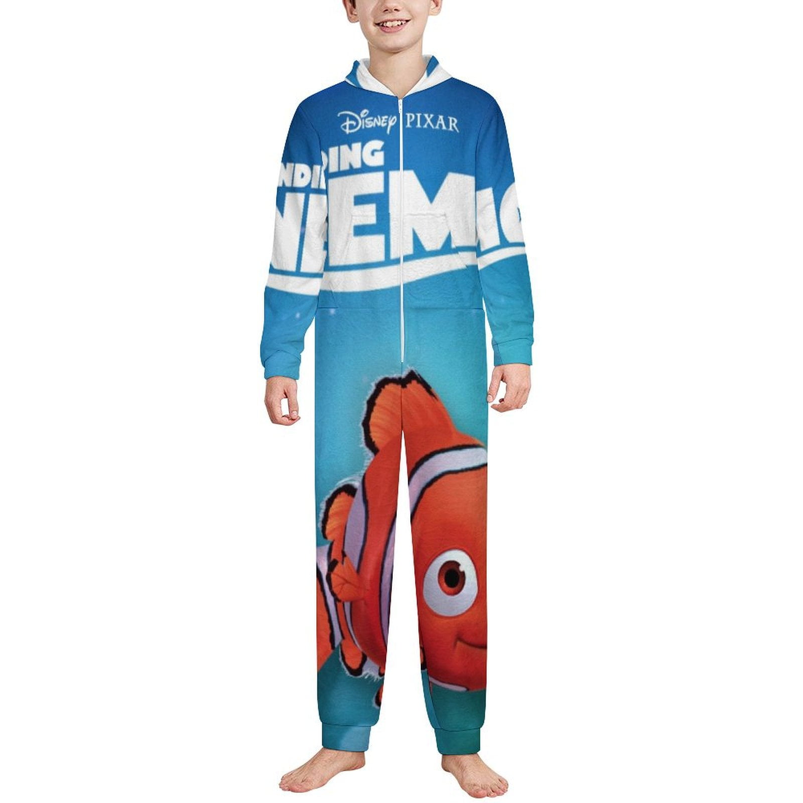 Finding Nemo Kids Pajamas One Piece Hooded Union Suit Onesie PJs ...