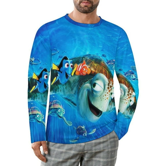 Finding Nemo Mens 3D Graphic Print Shirts Casual Long Sleeve Tee Shirts ...