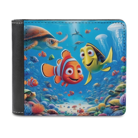 Finding Nemo Mens Wallet Genuine Leather Bifold Extra Capacity Bifold ...