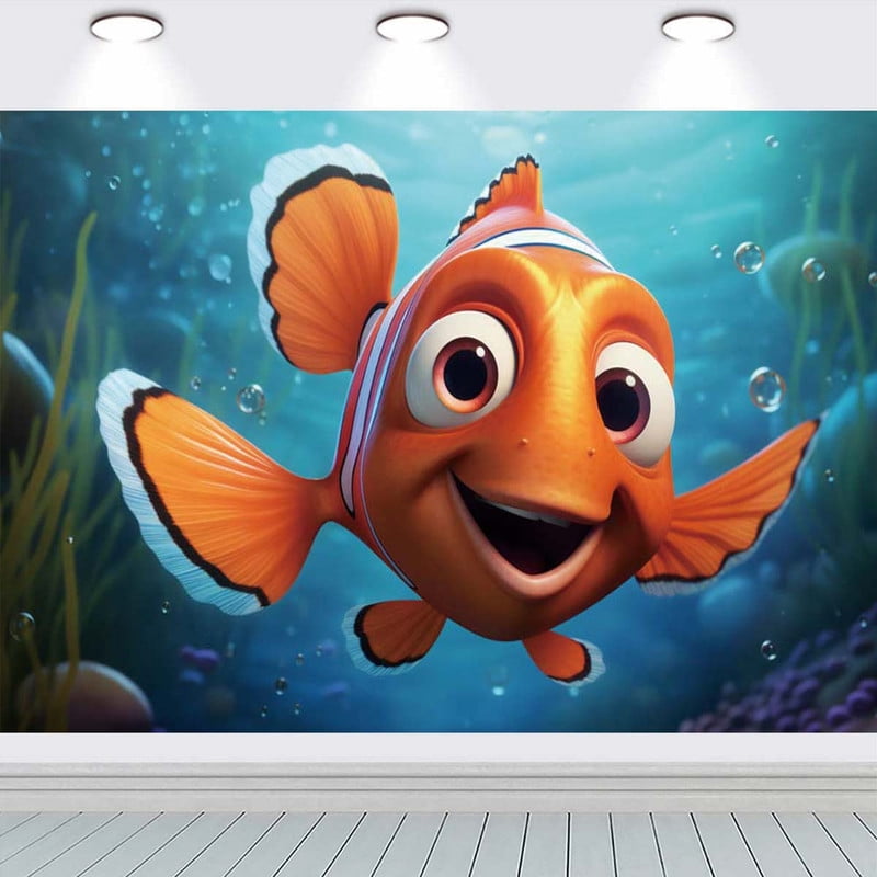 Finding Nemo Party Supplies Backdrop Banner Poster Birthday Decorations ...