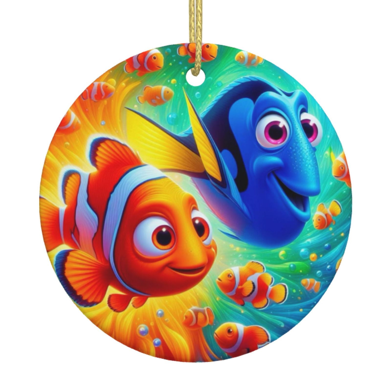 Finding Ne-m Round Ceramic Pendant Christmas Decoration Holiday with ...