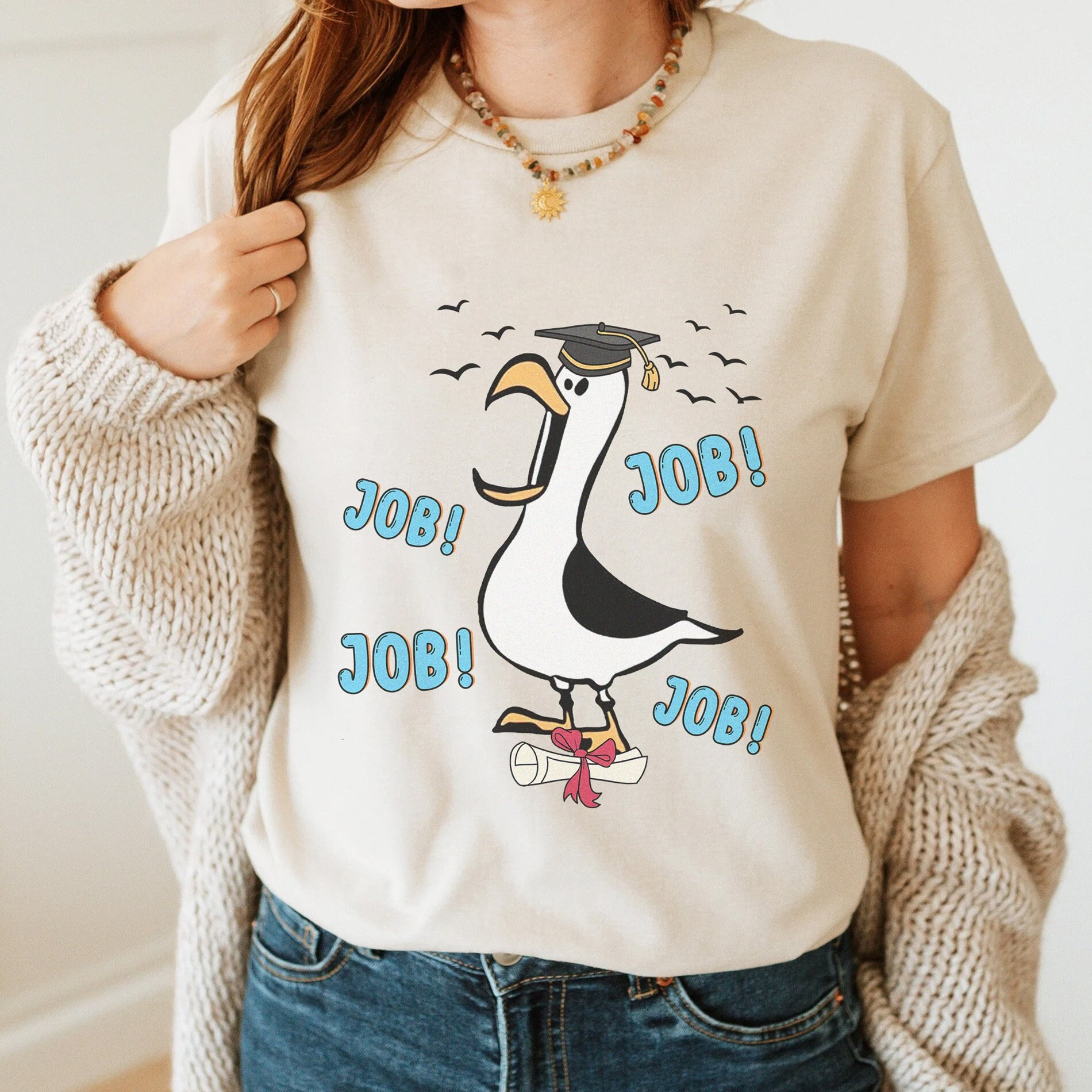 Finding Nemo Seagull Graduation Finding A Job Shirt, Dory Shirt ...