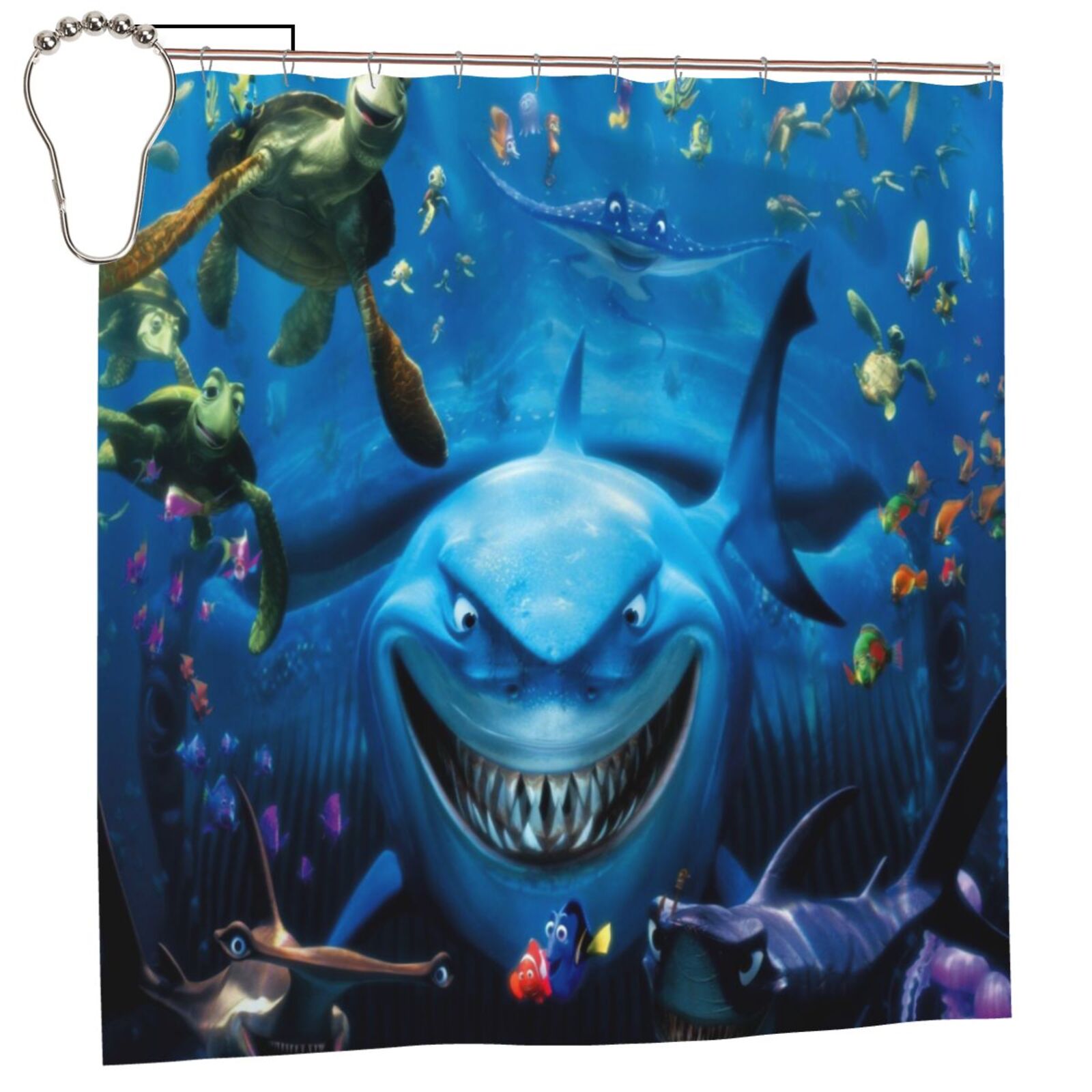 Finding Nemo Shower Curtain, Funny Anime Shower Curtain Sets Waterproof ...