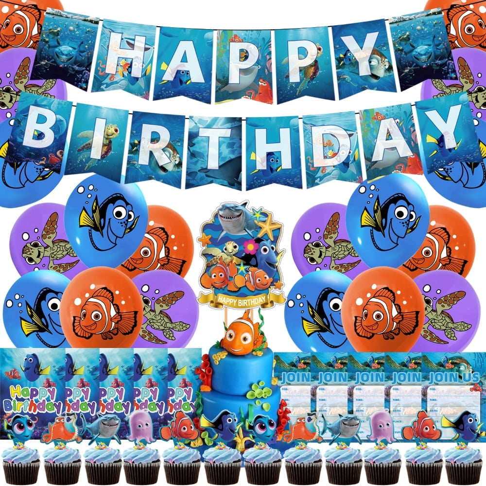 Finding Nemo Theme Cartoon style Birthday Decoration Kits，Party ...