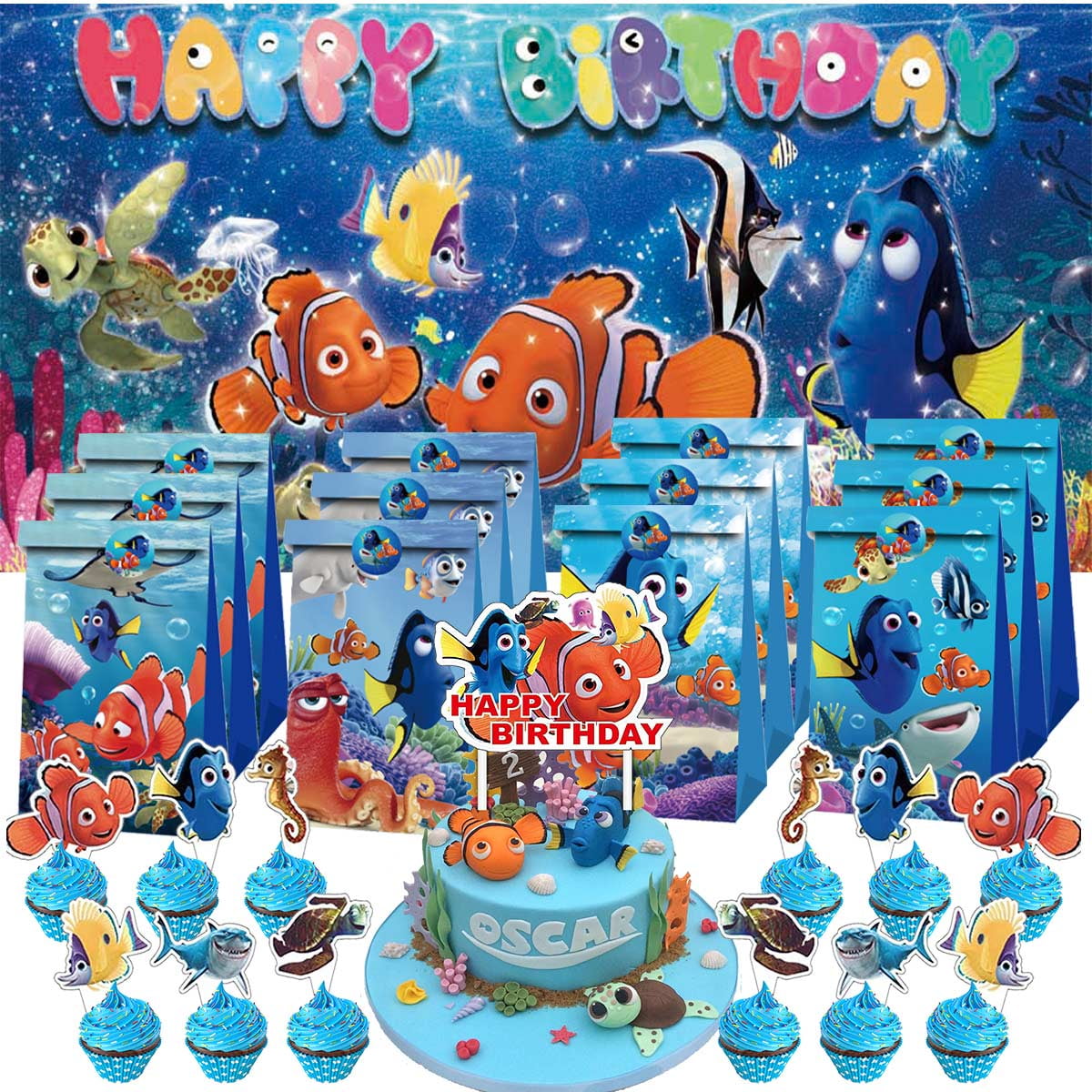 Finding Nemo Treat Bags Candy Decorations Party Favor Supplies Birthday ...