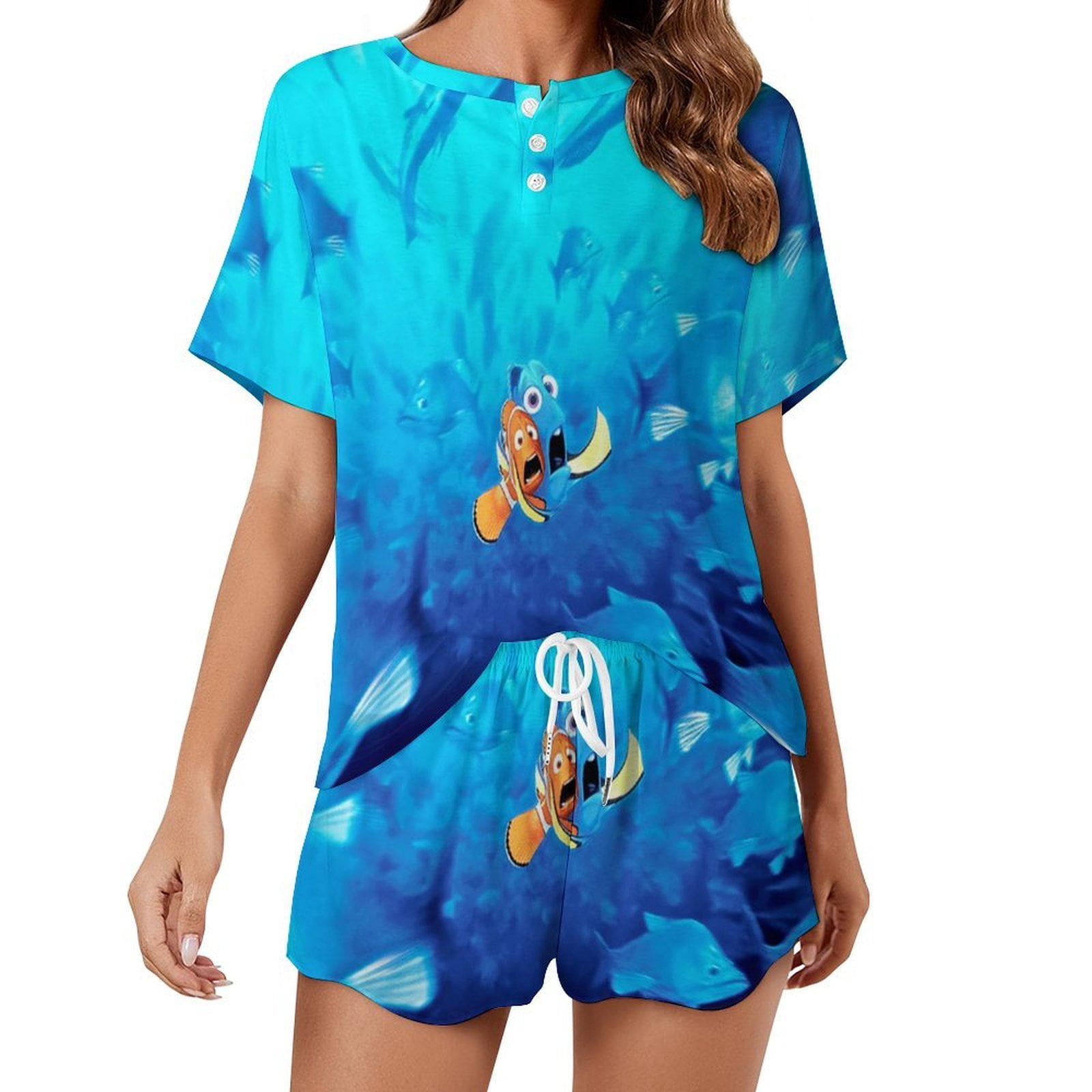 Finding Nemo Women Pajamas Set Loungewear Sleepwear 2 Piece PJ Sets ...