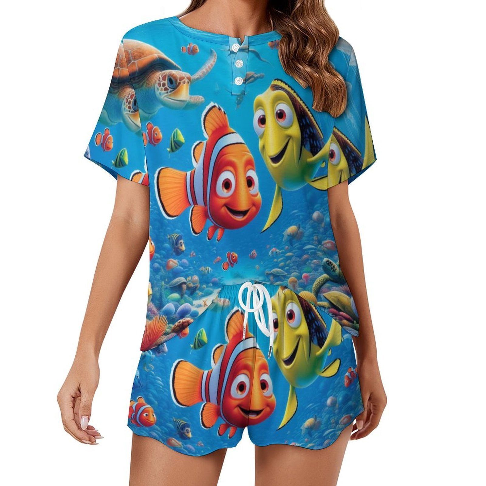 Finding Nemo Women Pajamas Set Loungewear Sleepwear 2 Piece PJ Sets ...
