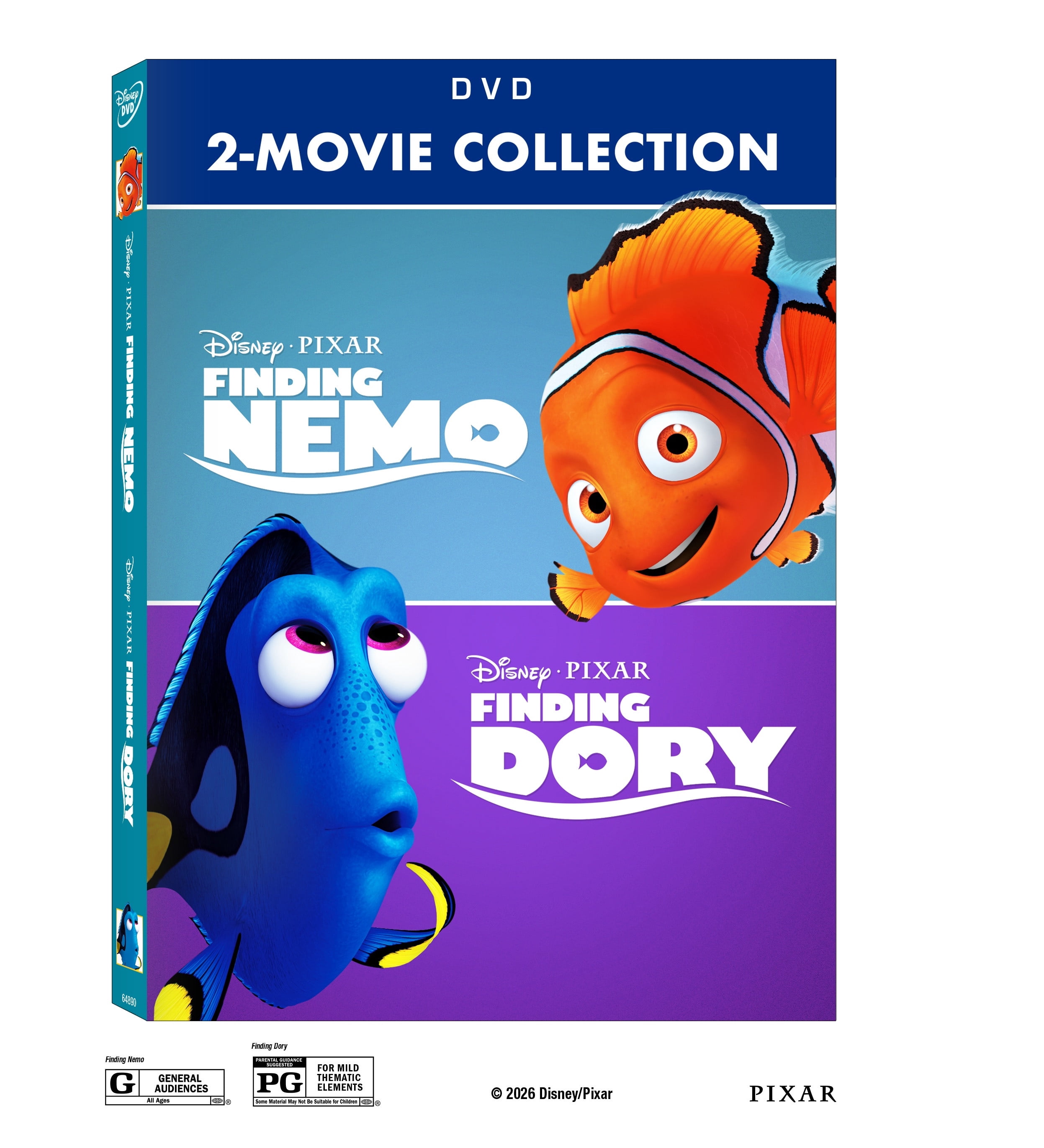 Finding Nemo/Finding Dory 2-Movie Collection (Walmart Exclusive) (DVD ...