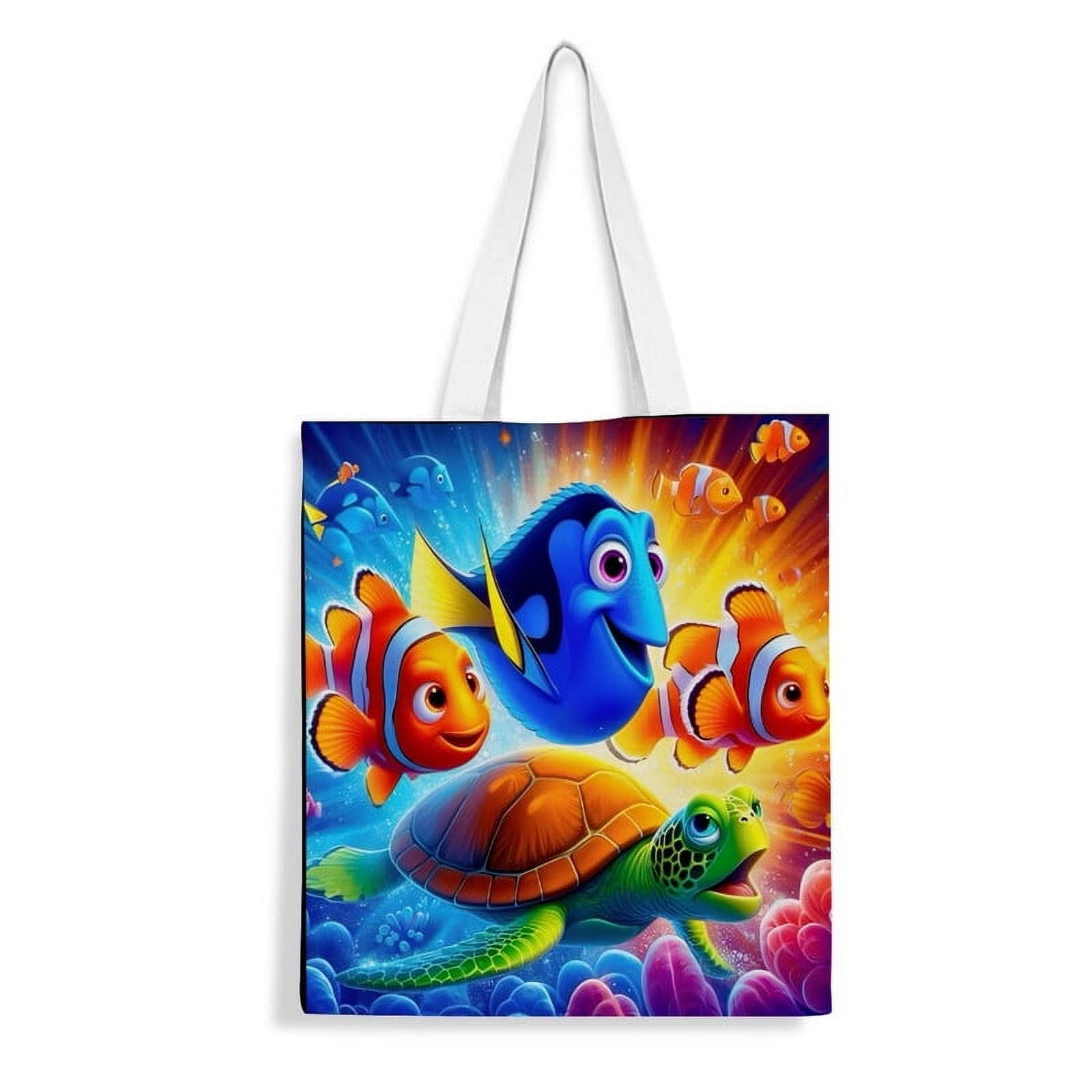 Finding Nemo canvas Tote Bag for Women Aesthetic Cute Cat Shopping ...