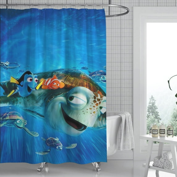 Finding Nemo shower curtain features a unique pattern, is fully ...