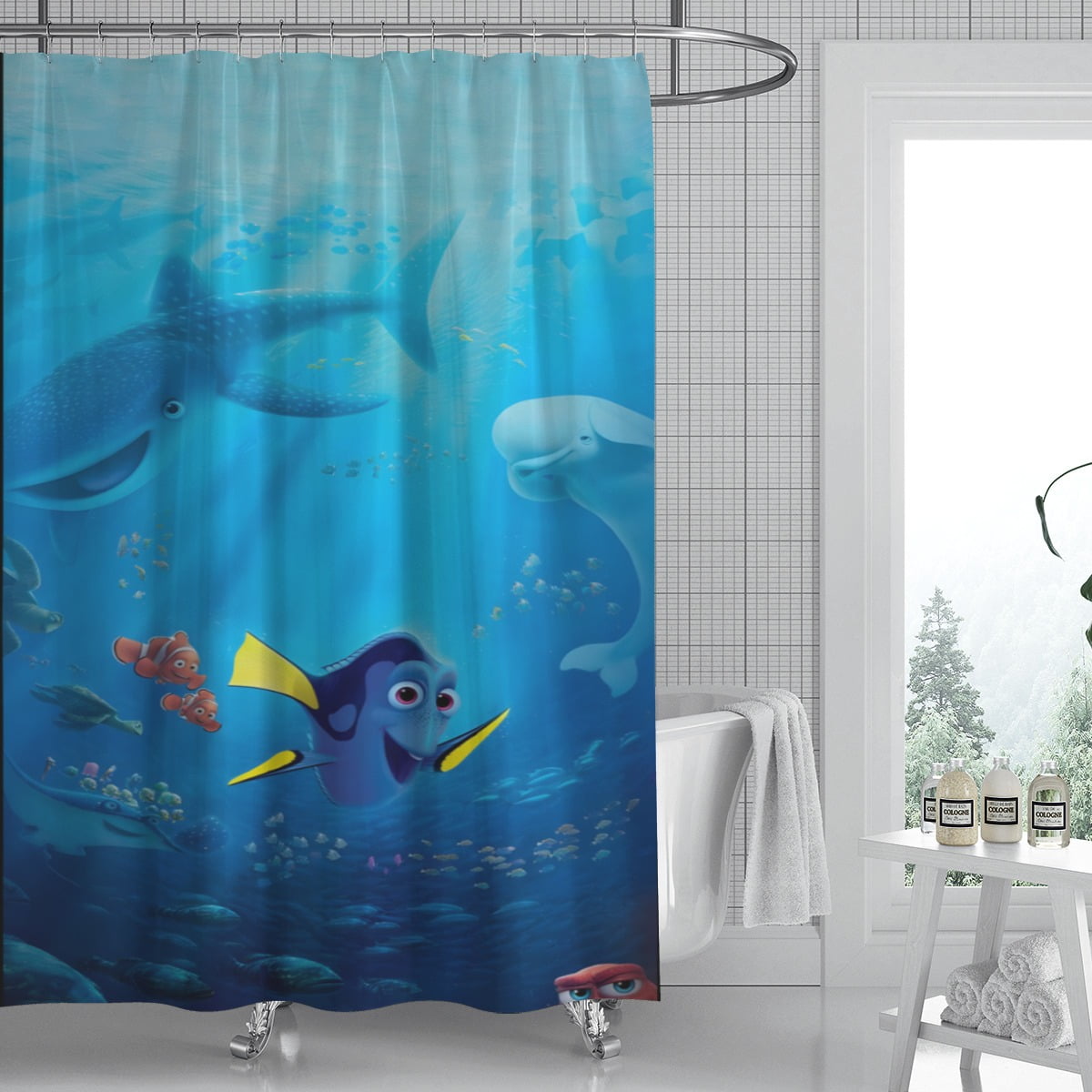 Finding Nemo shower curtain presents a beloved design, is waterproof ...