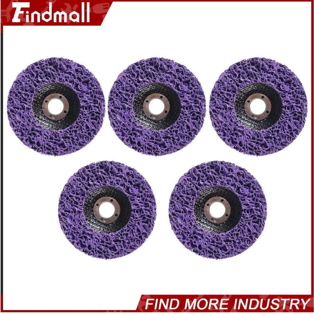 Findmall 5 Pack 4" Poly Strip Wheel Paint Rust Removal Clean For Angle ...