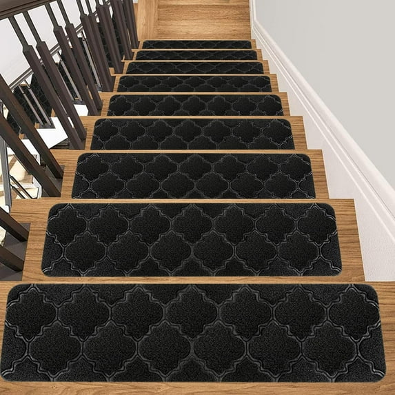 Findosom 15pcs 30''X8'' Non-Slip Stair Treads Indoor Carpet Stair ...